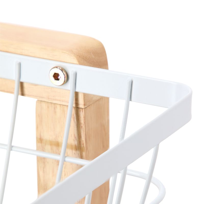 Verdulero 3 Niveles con Ruedas Metal, Madera de Caucho - Casaideas Colombia